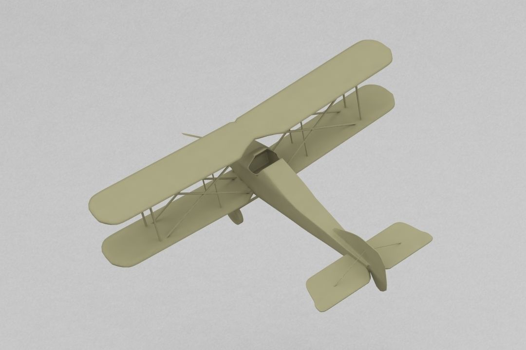 aircraft biplane 3D model 3D printable | CGTrader