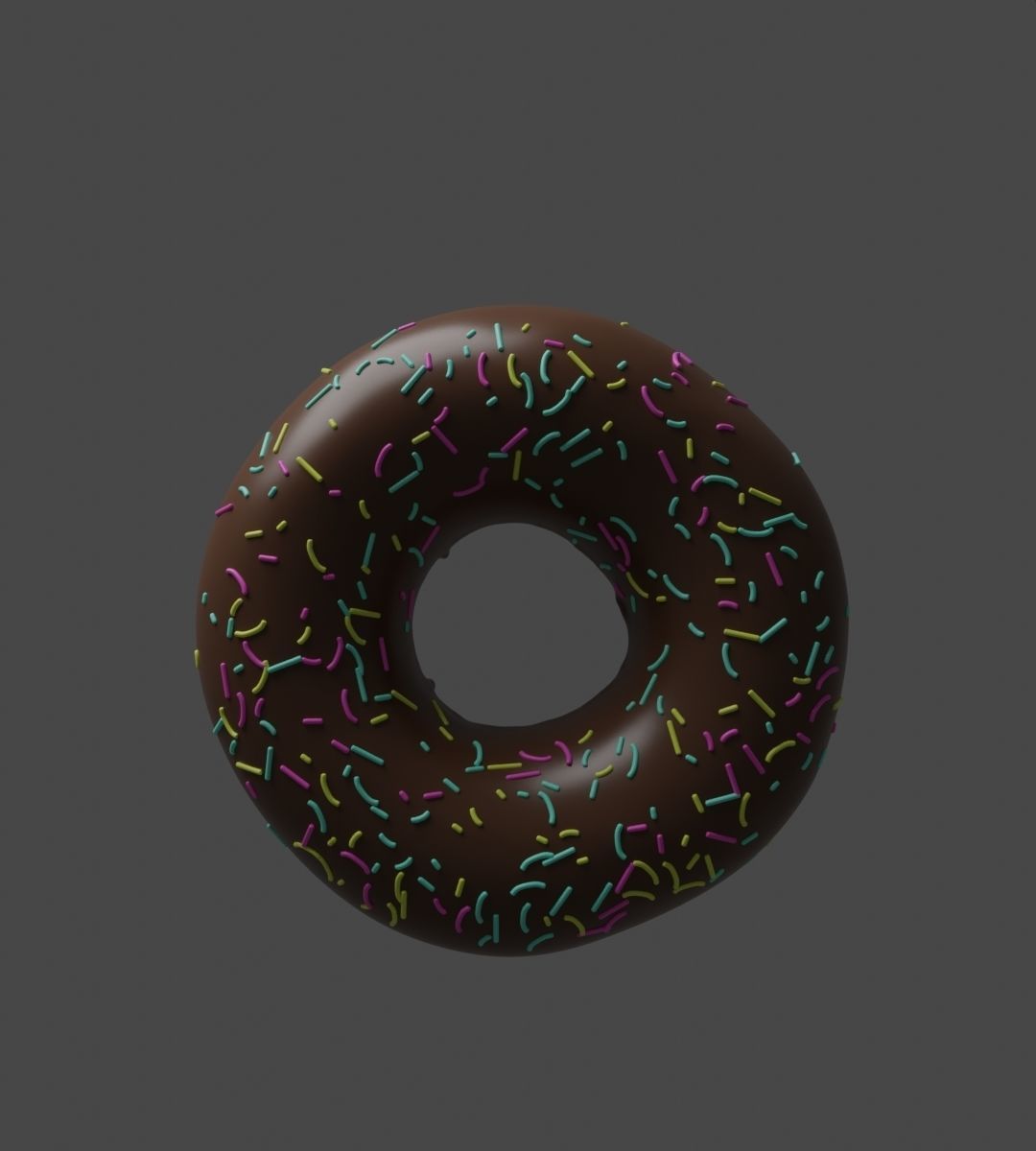 Donut with chocolate icing 3D model animated | CGTrader