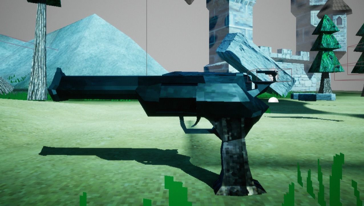 3D model PS1 Style Revolver VR / AR / low-poly | CGTrader