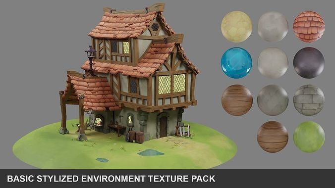 Texture Basic Stylized Environment Texture Pack VR / AR / low-poly ...