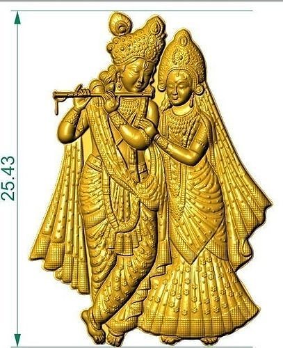 Radhe Krishna STL file 3D model 3D printable | CGTrader