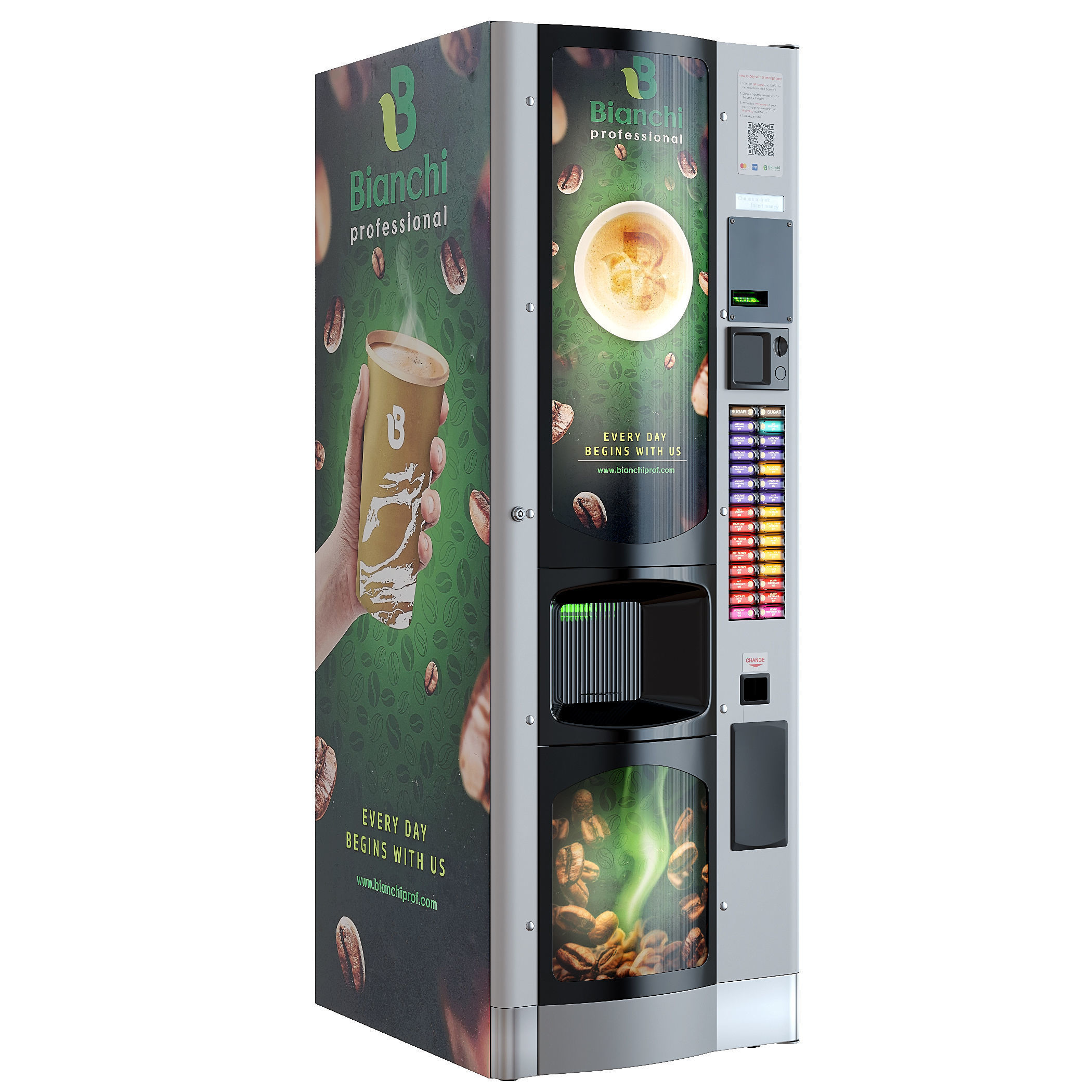 Vending coffee machine Terminal Bianchi 3D model | CGTrader