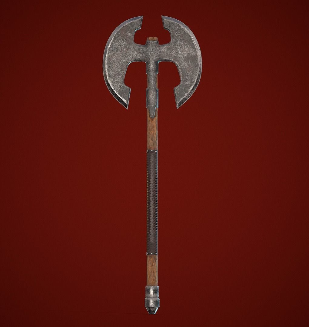 3D model Two-handed axe VR / AR / low-poly | CGTrader