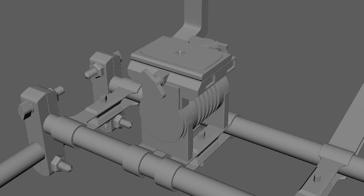 Camera Shoulder Rig 3D model | CGTrader