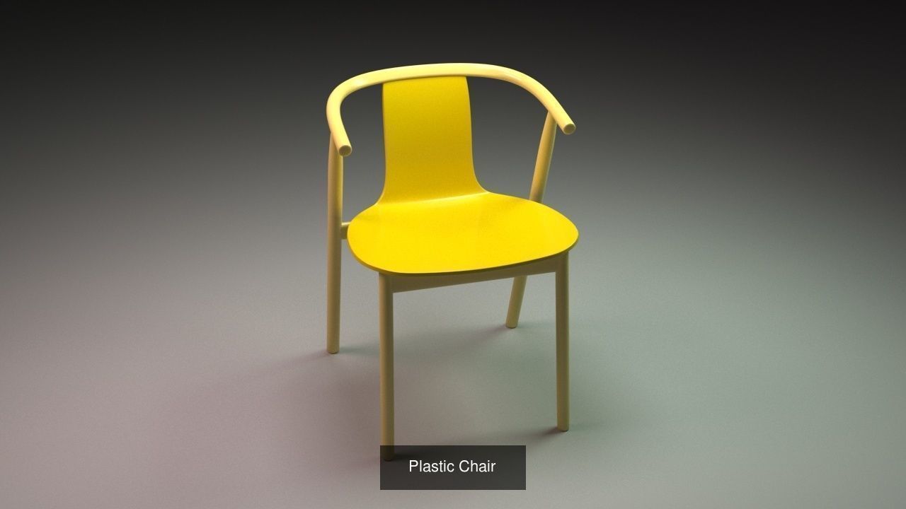 Chairs chair with seat and chrome frame 3D Model Collection | CGTrader