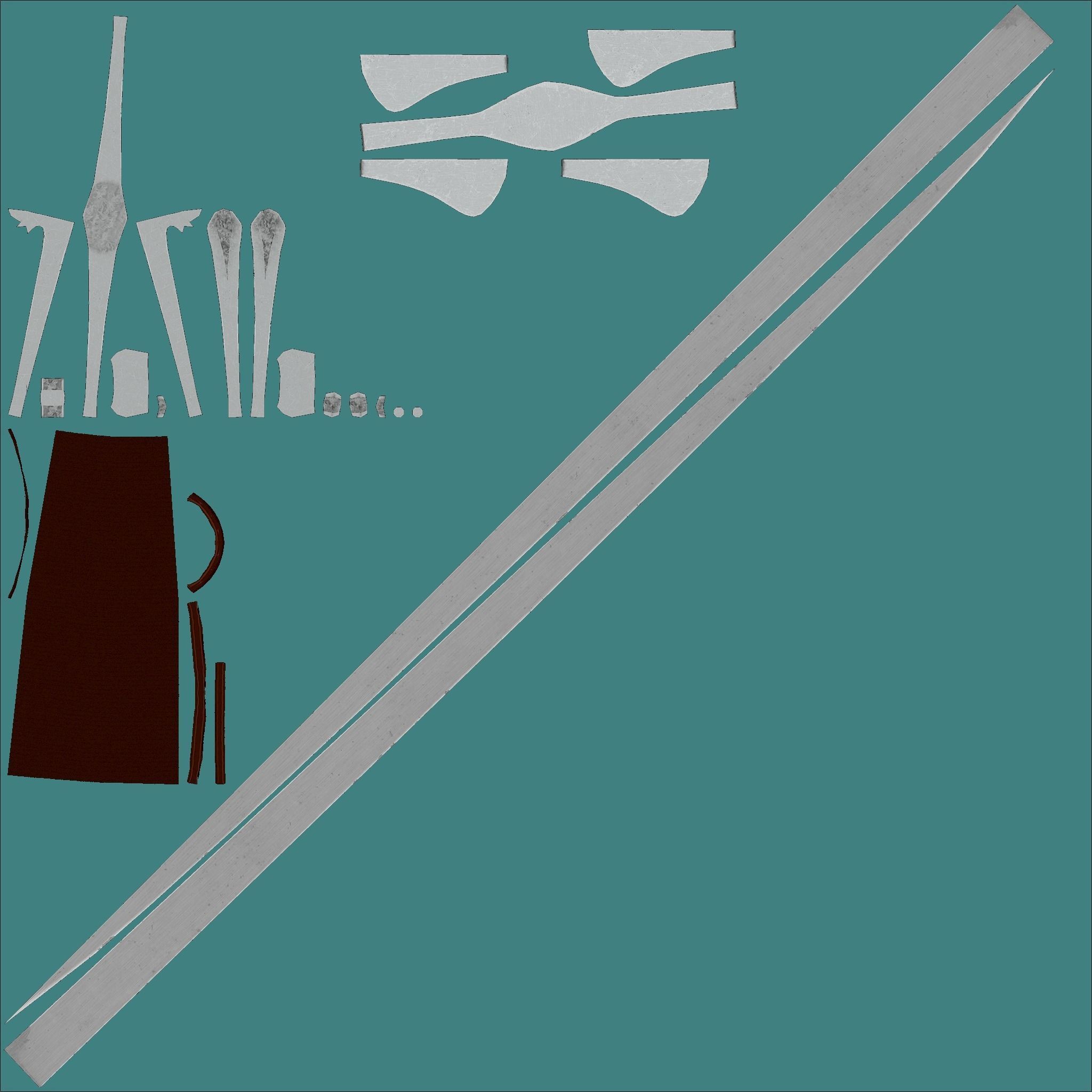 3D model Albion Principe Medieval Sword PBR game ready VR / AR / low ...