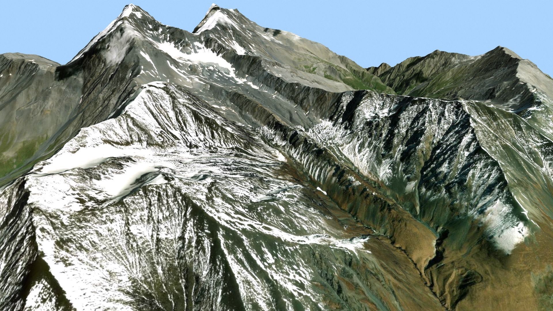 Mountain landscape Tebulosmta 4492 m Russia Checenija 3D model | CGTrader