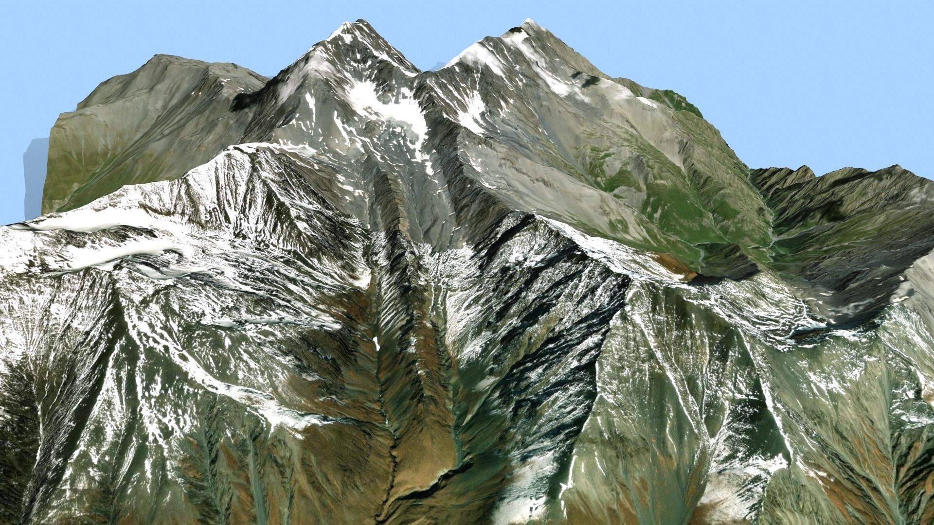 Mountain landscape Tebulosmta 4492 m Russia Checenija 3D model | CGTrader