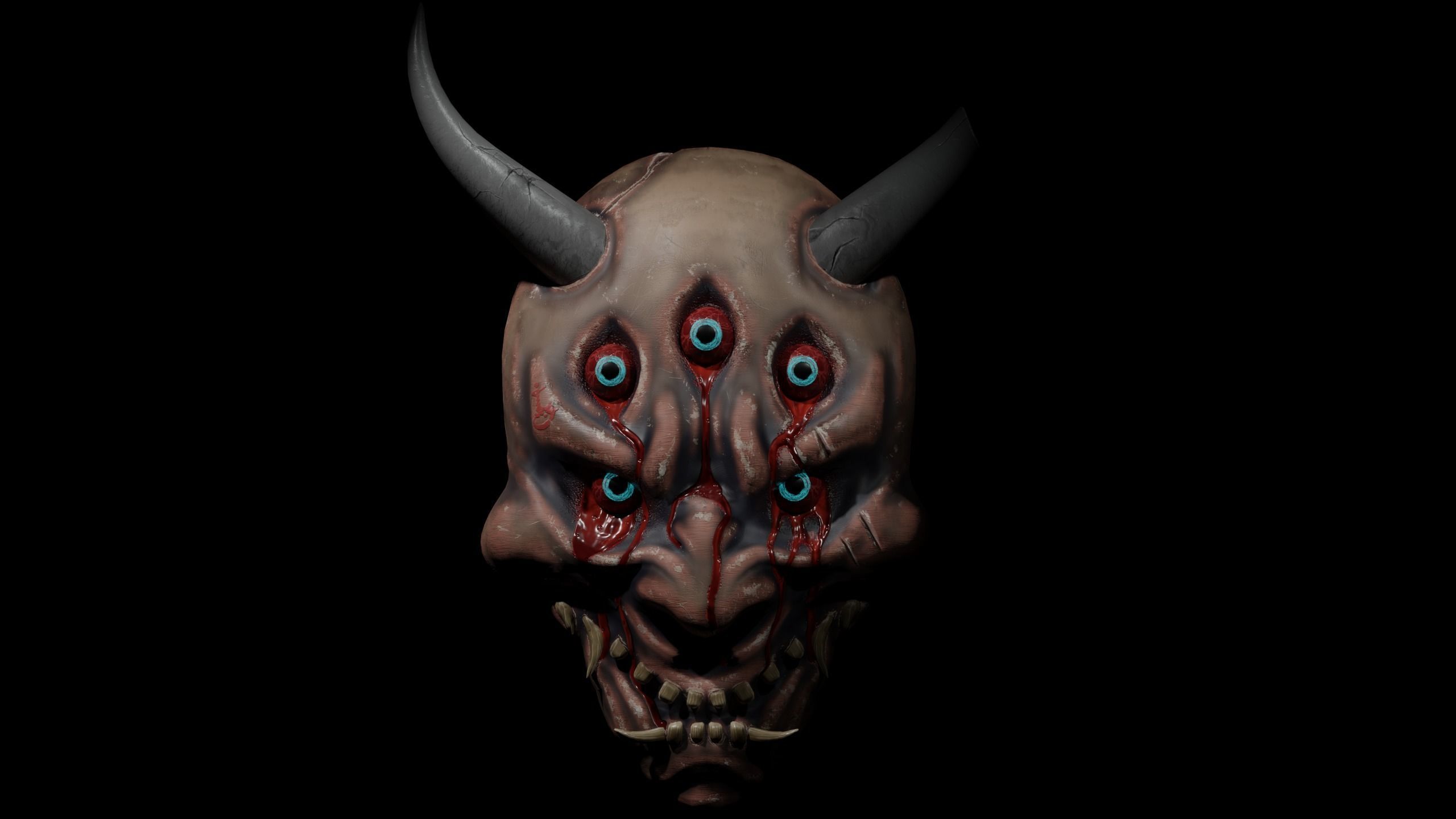 3D model Youkai mask VR / AR / low-poly | CGTrader