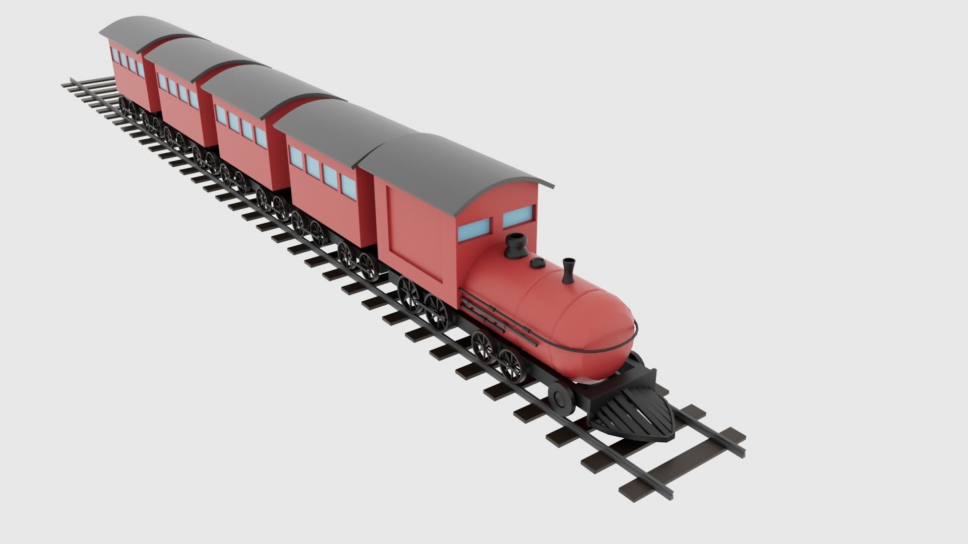 3D model Low Poly Cartoon Train Rigged VR / AR / low-poly | CGTrader