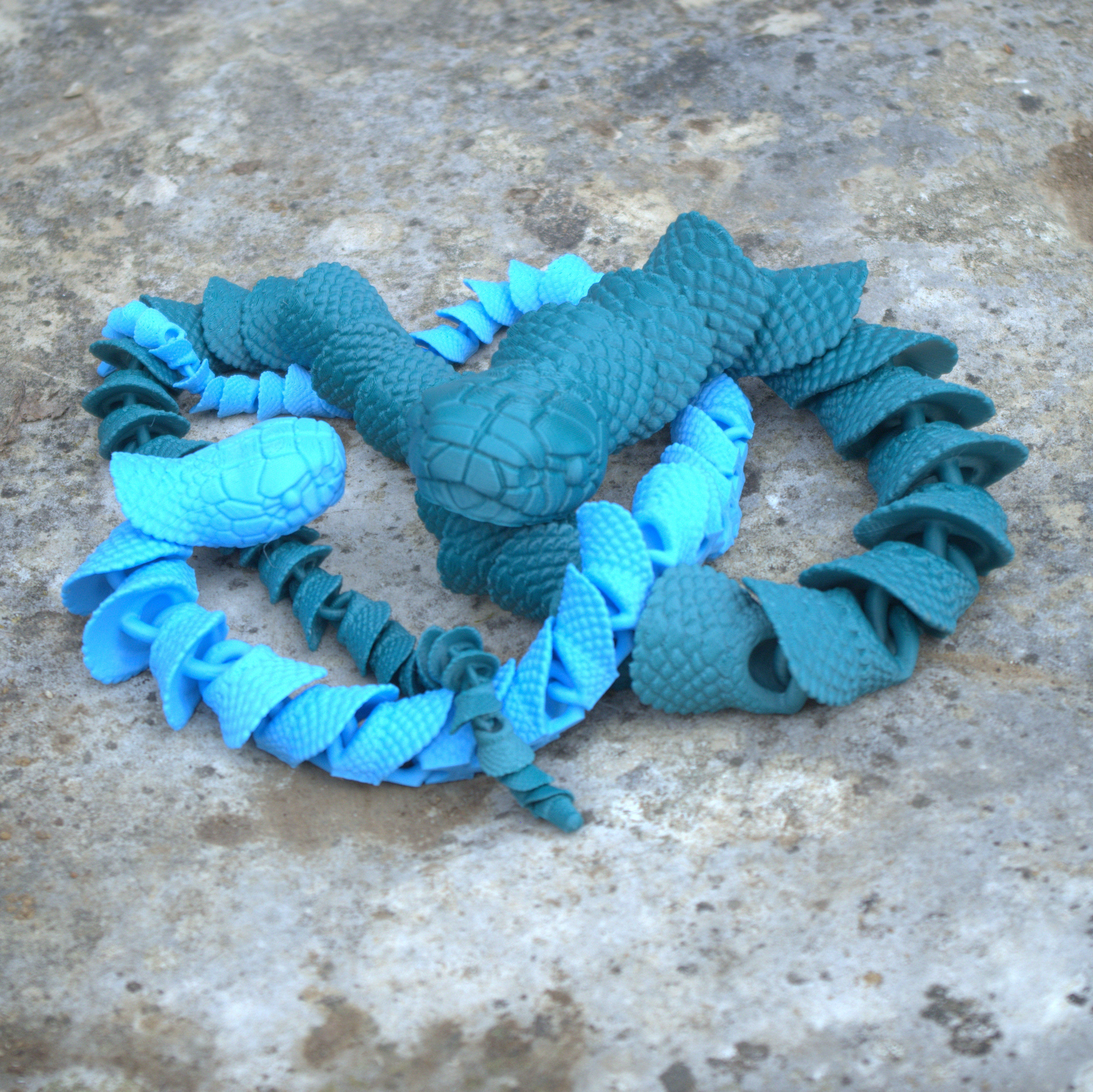 PRINT IN PLACE ARTICULATED SNAKE 3D model 3D printable | CGTrader