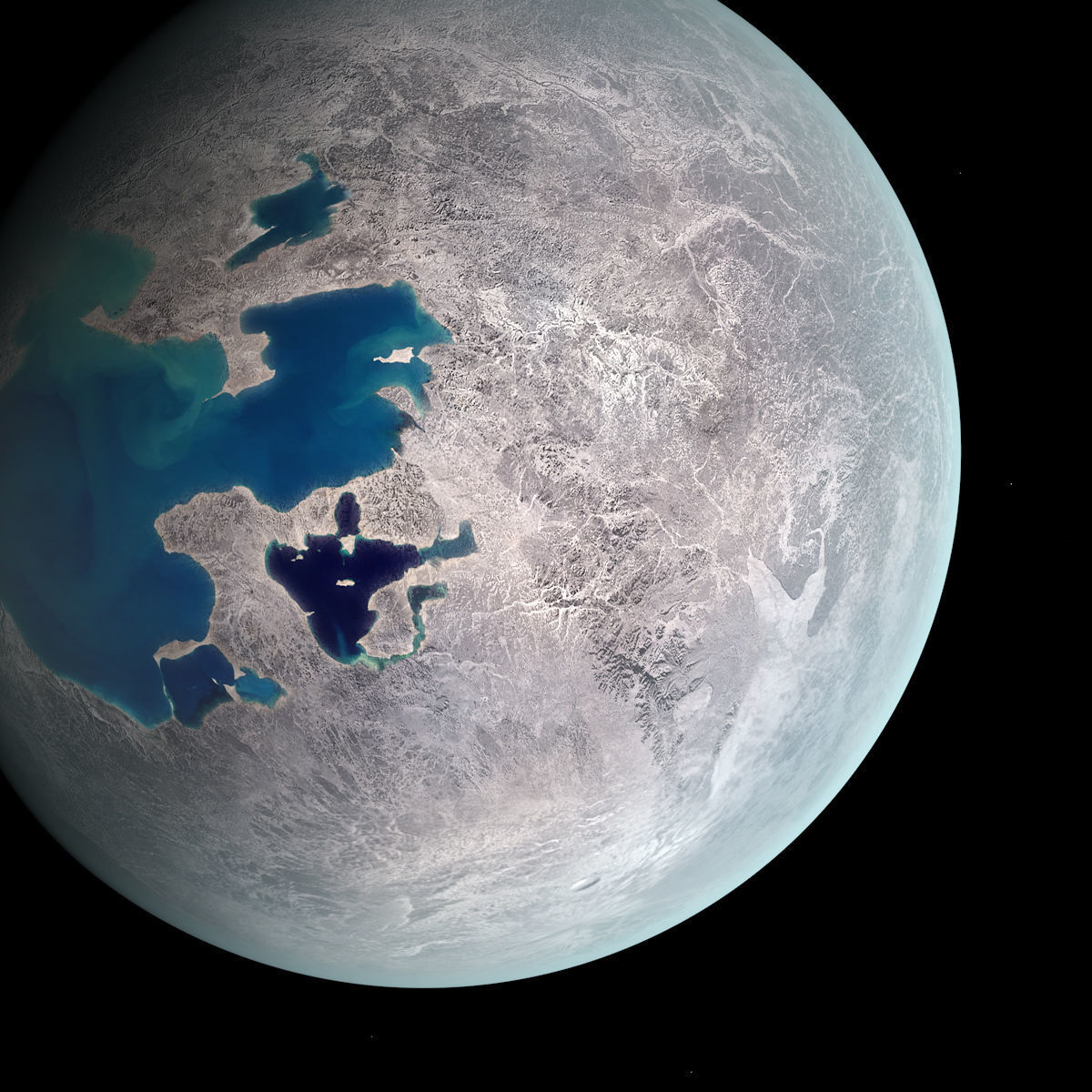 3D model Dwarf Planet with Asteroids - Alien Planet 8k VR / AR / low ...