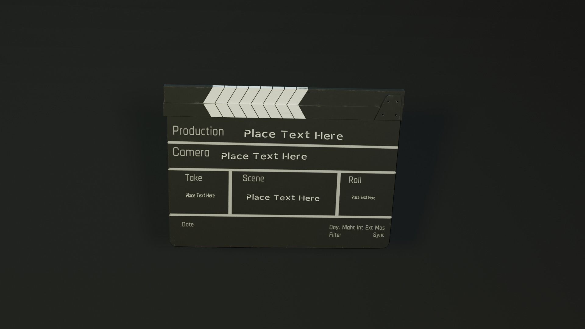 3D model Clapboard with Two Different Texture sets VR / AR / low-poly ...