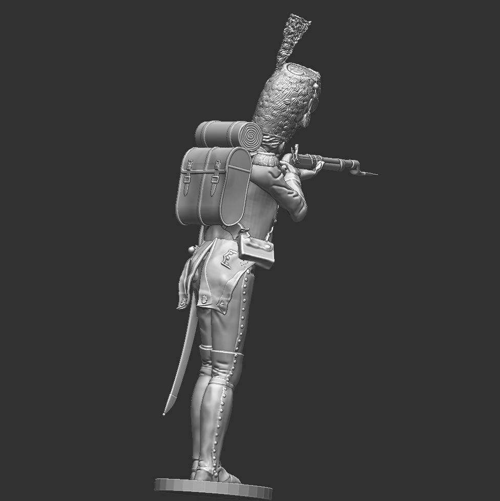 Grenadier standing in shooting position - Napoleonic 3D model 3D ...