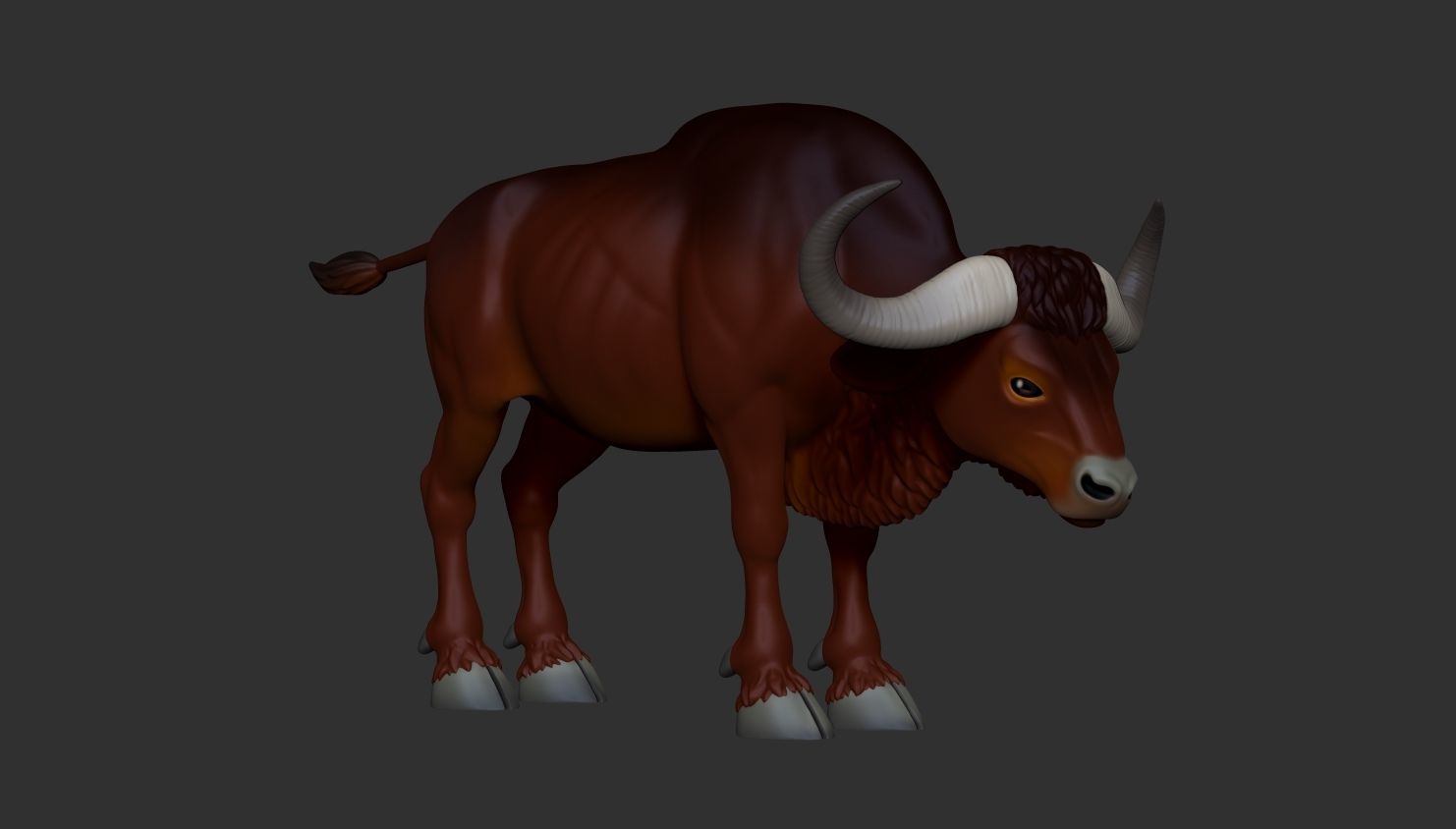 Highpoly bull colour set 3D model | CGTrader