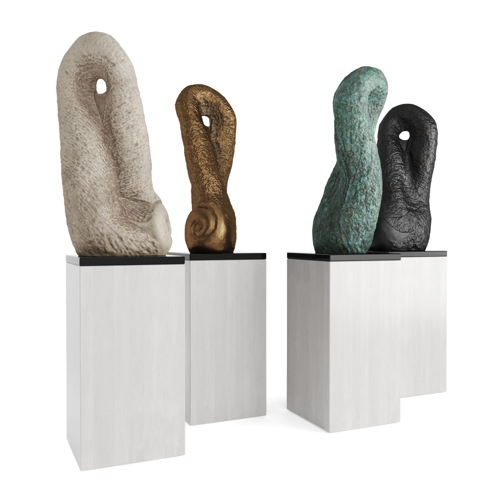 Abstract figure sculpture 3D model | CGTrader