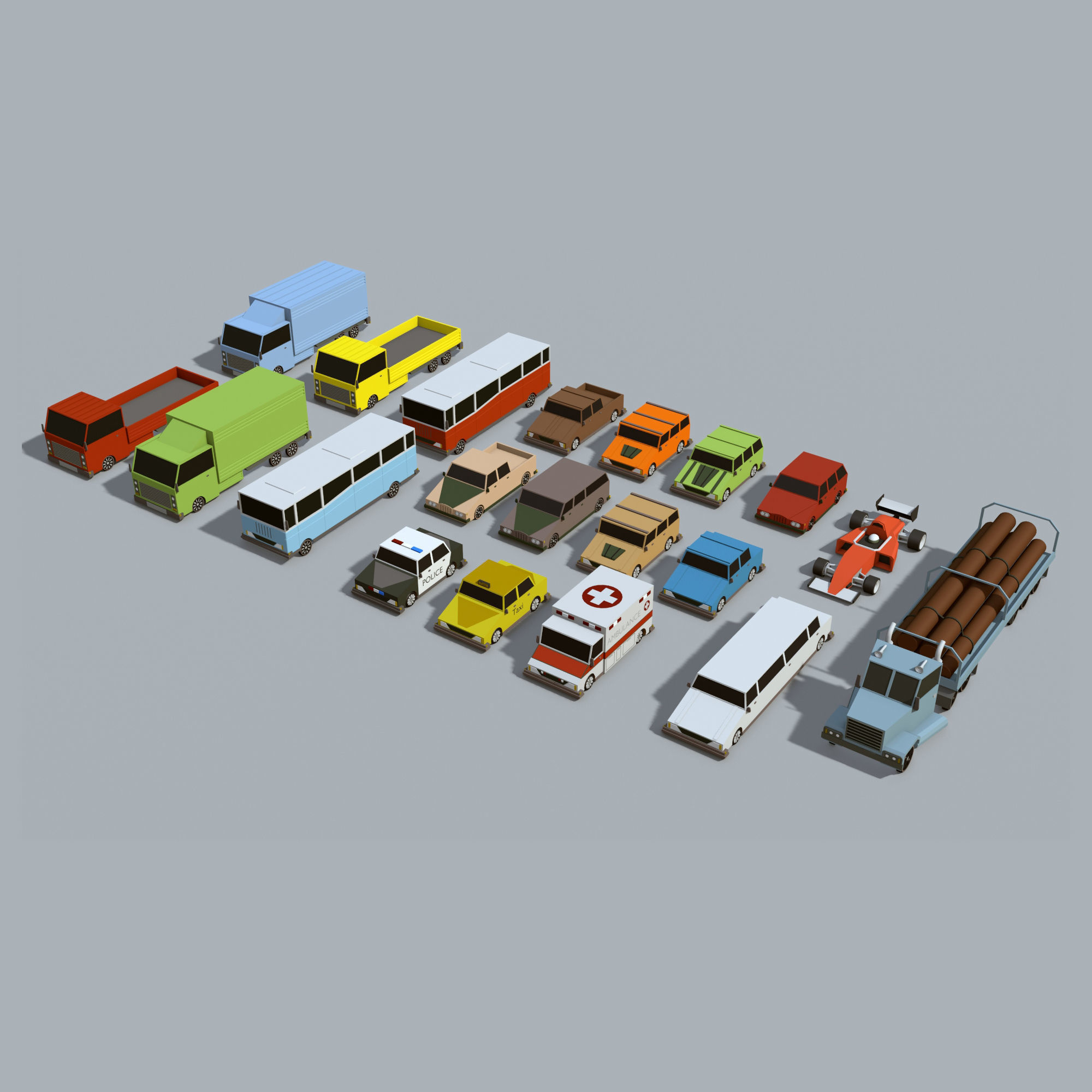 3D model Race Track Collection for Games VR / AR / low-poly | CGTrader