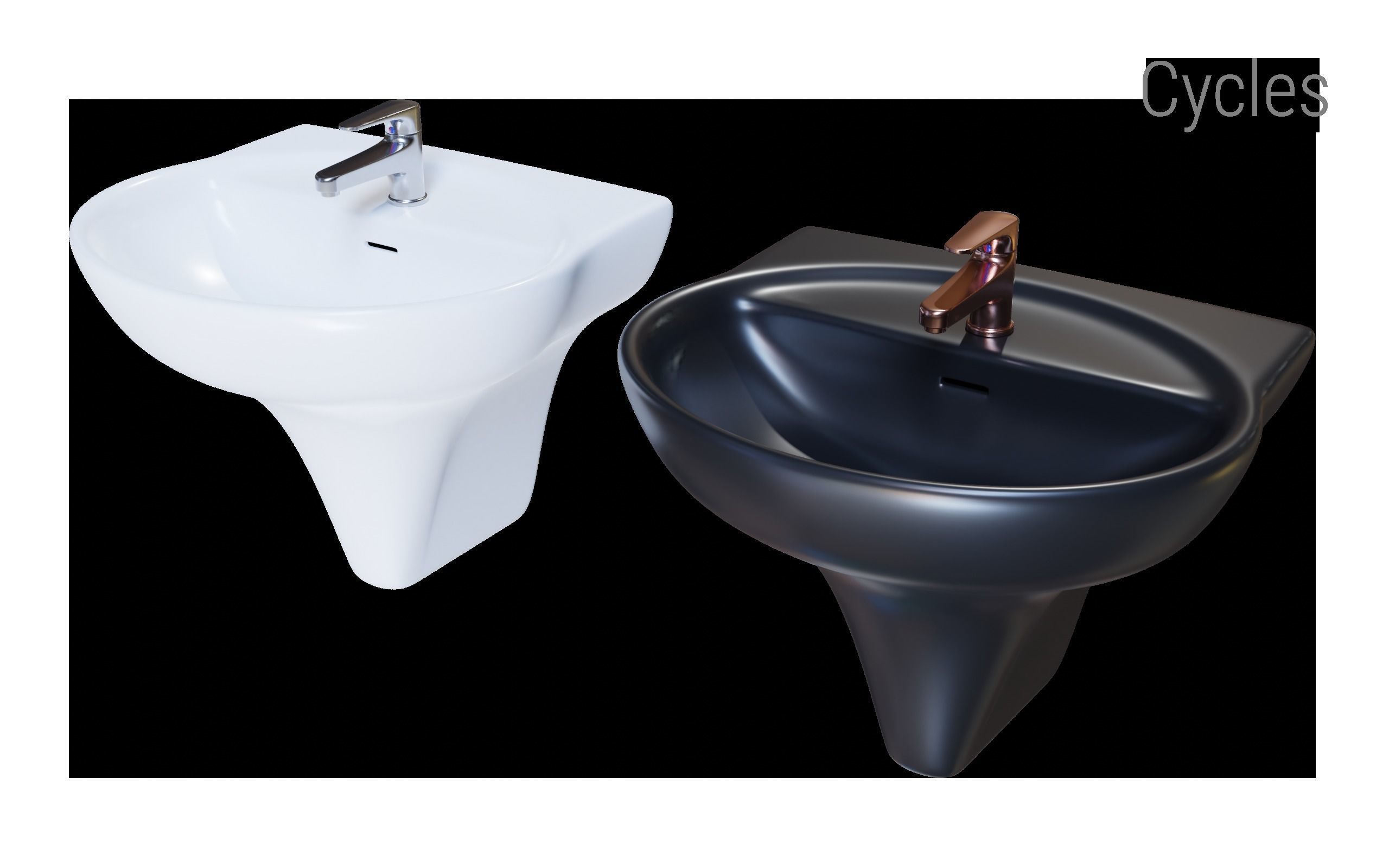 3D model Bathroom Sink - Blender Cycles and Eevee VR / AR / low-poly ...