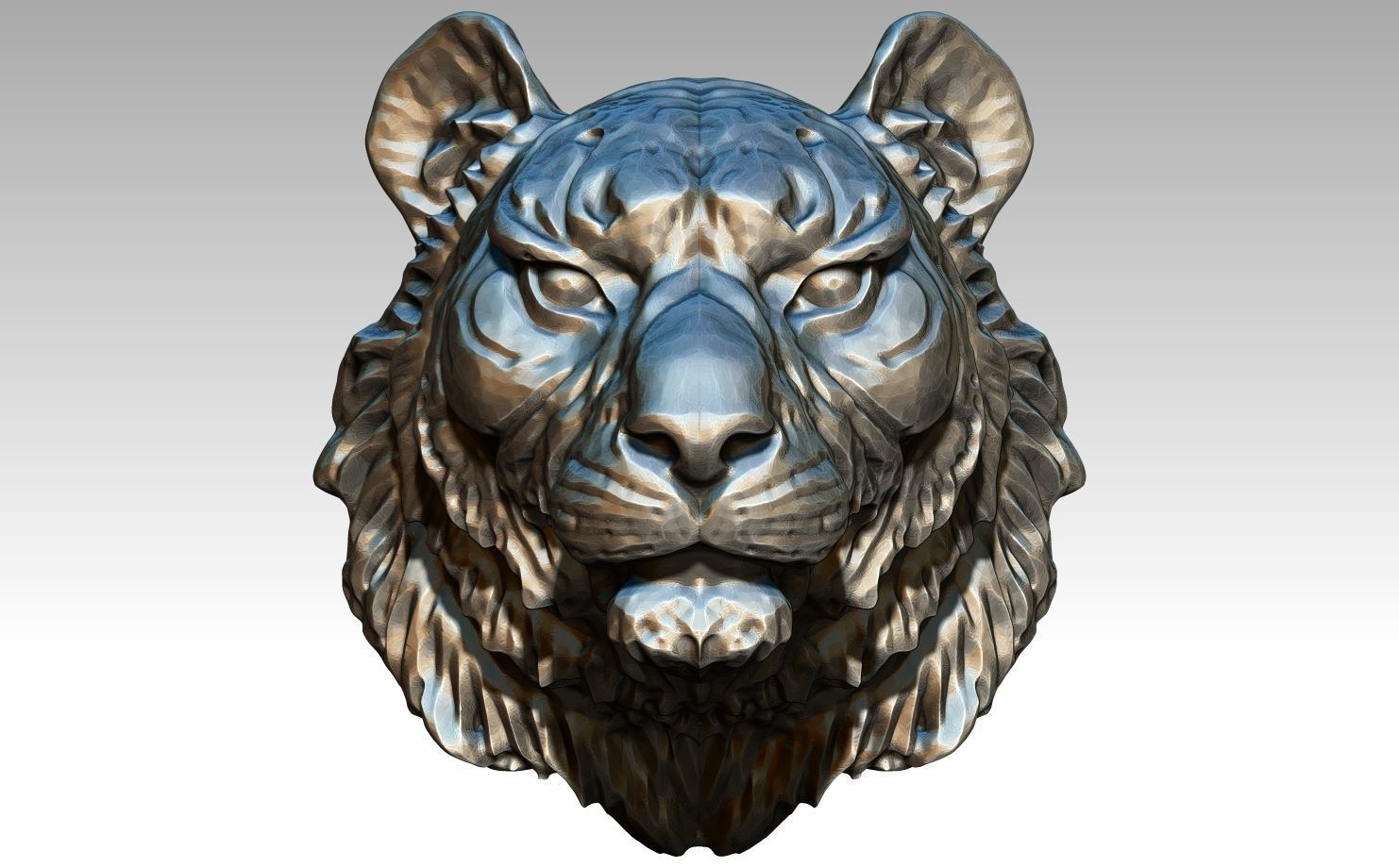 High detailed Tiger head 3D model 3D printable | CGTrader
