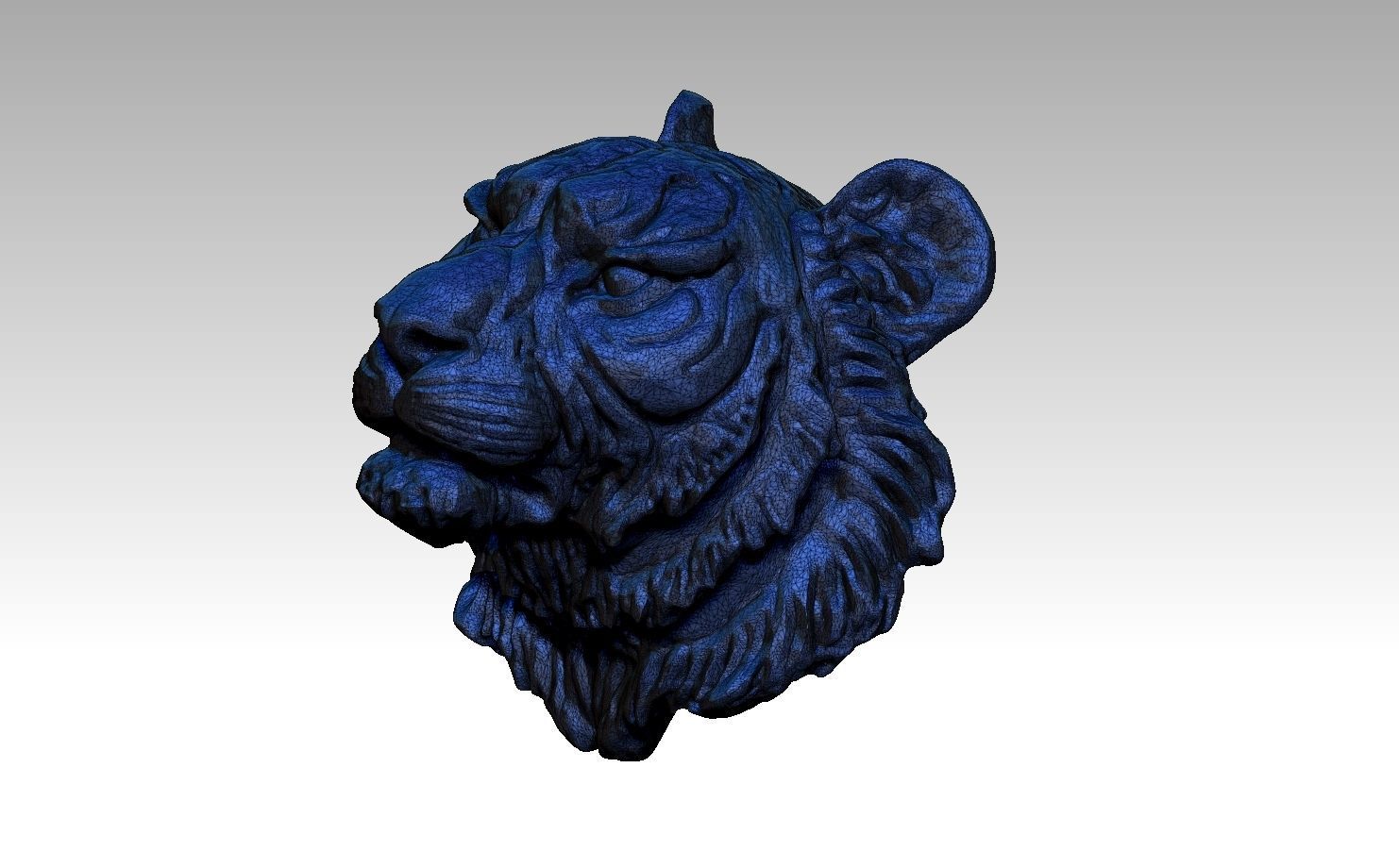 High detailed Tiger head 3D model 3D printable | CGTrader