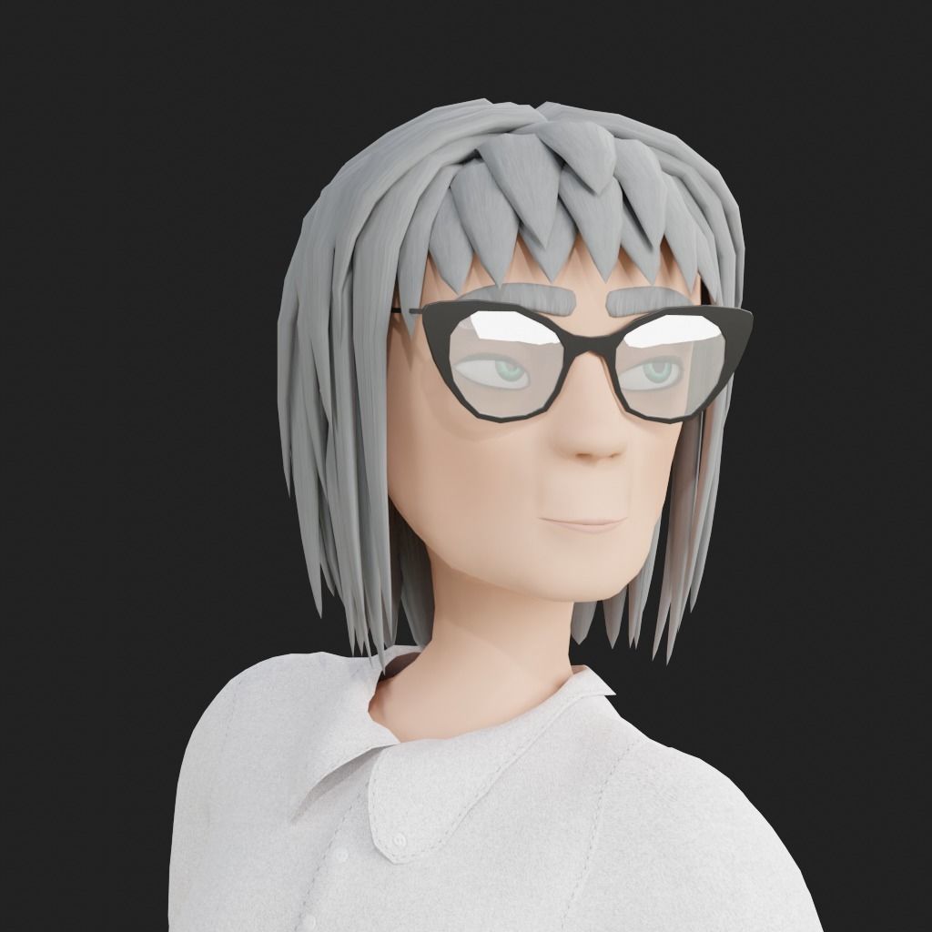 3D model Stylized Customizable Avatar - Female VR / AR / low-poly ...