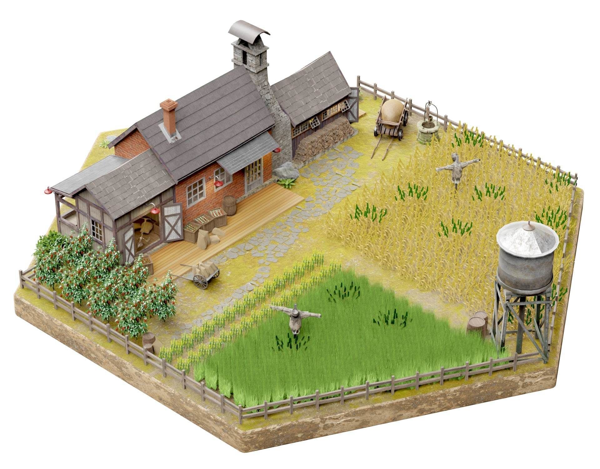 Old Agrarian farm 3D model | CGTrader