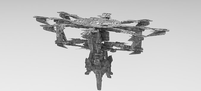 Moon base platforms 6 3D model | CGTrader