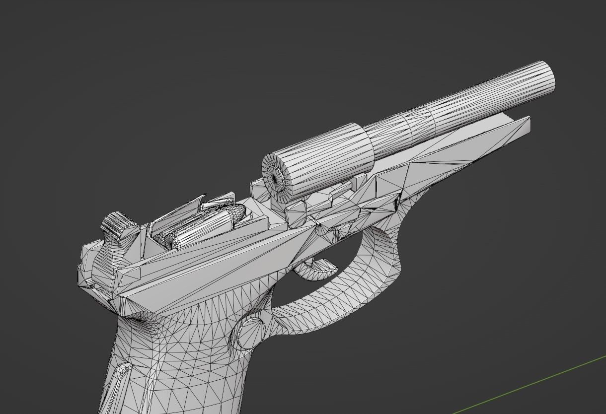 3D model SR-1 Vector Gyurza Pistol Game-Ready PBR Low-Poly VR / AR ...