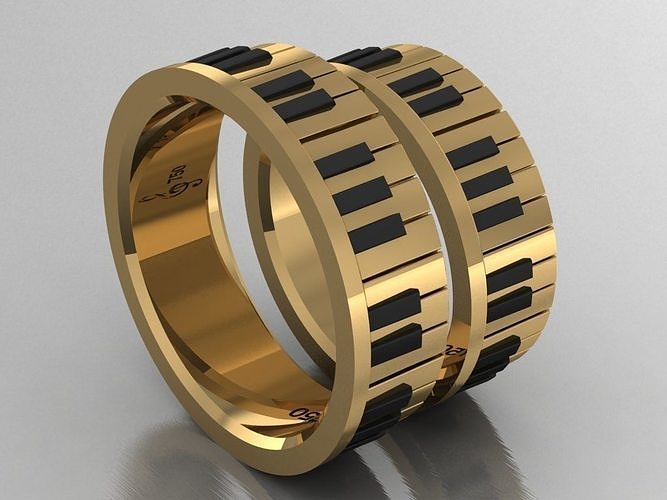 ring set 41 collection1 - piano ring 3D model 3D printable | CGTrader