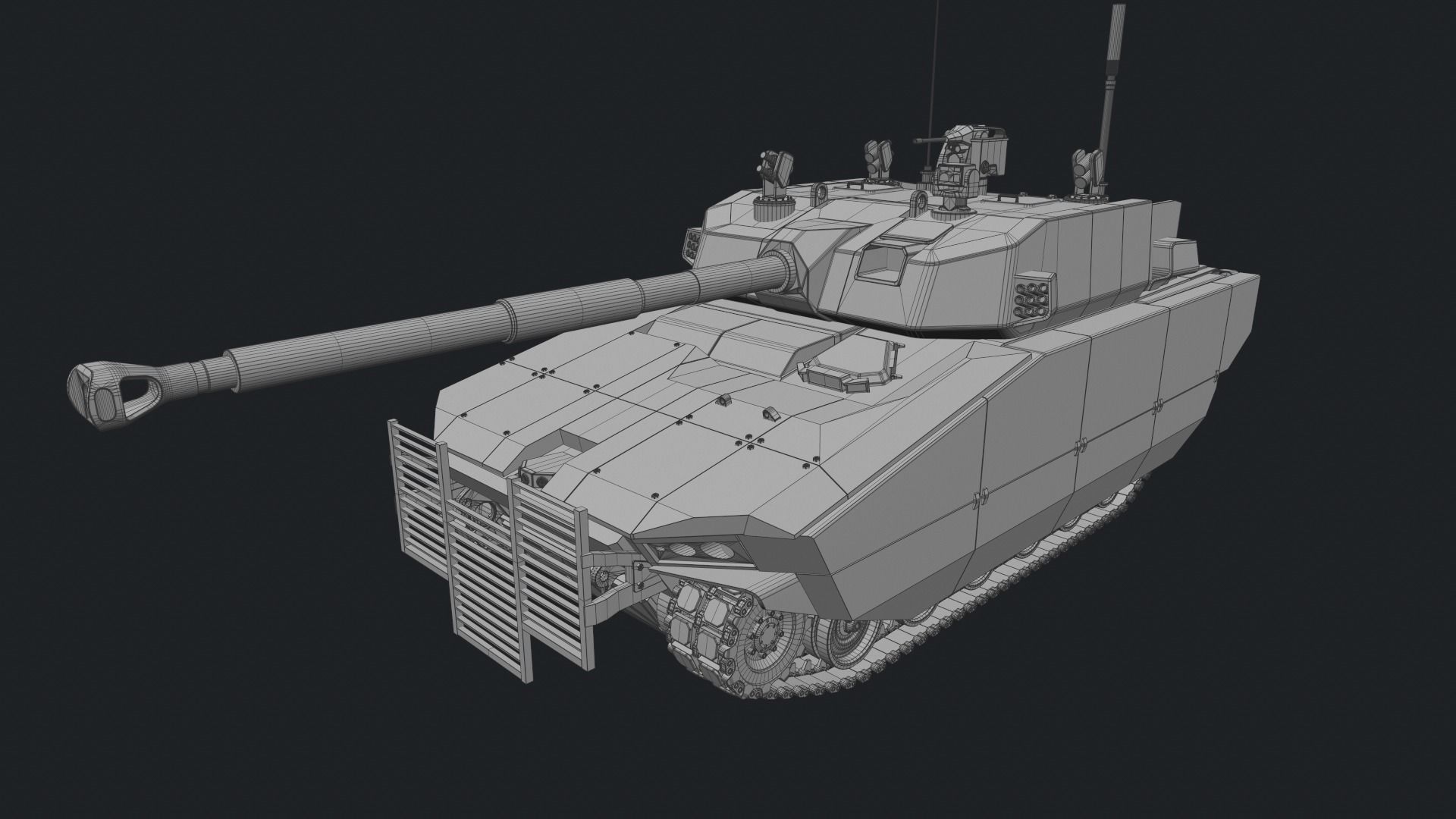 General Dynamics Griffin3 105mm Gun 3D model | CGTrader