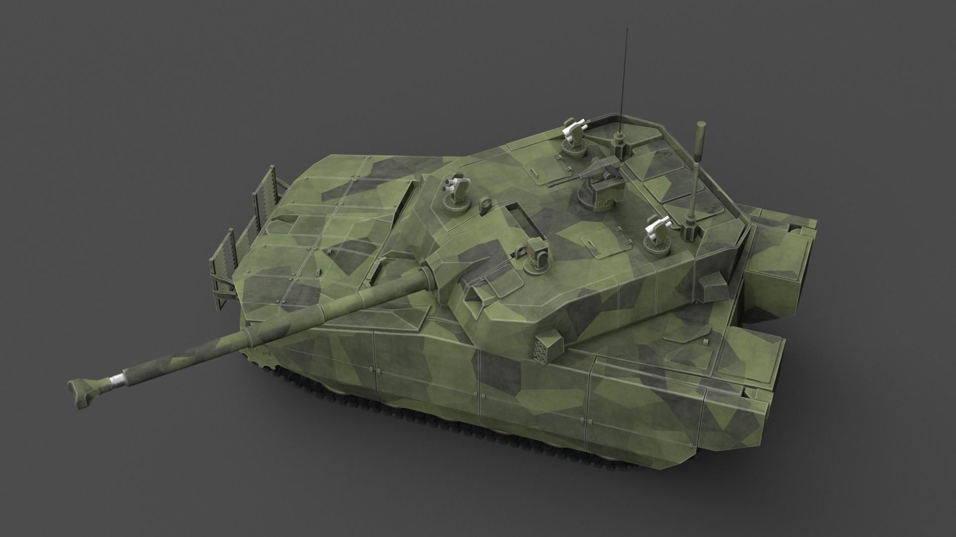 General Dynamics Griffin3 105mm Gun 3D model | CGTrader