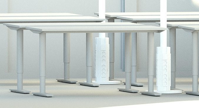 Revit - Office table 3D model | CGTrader