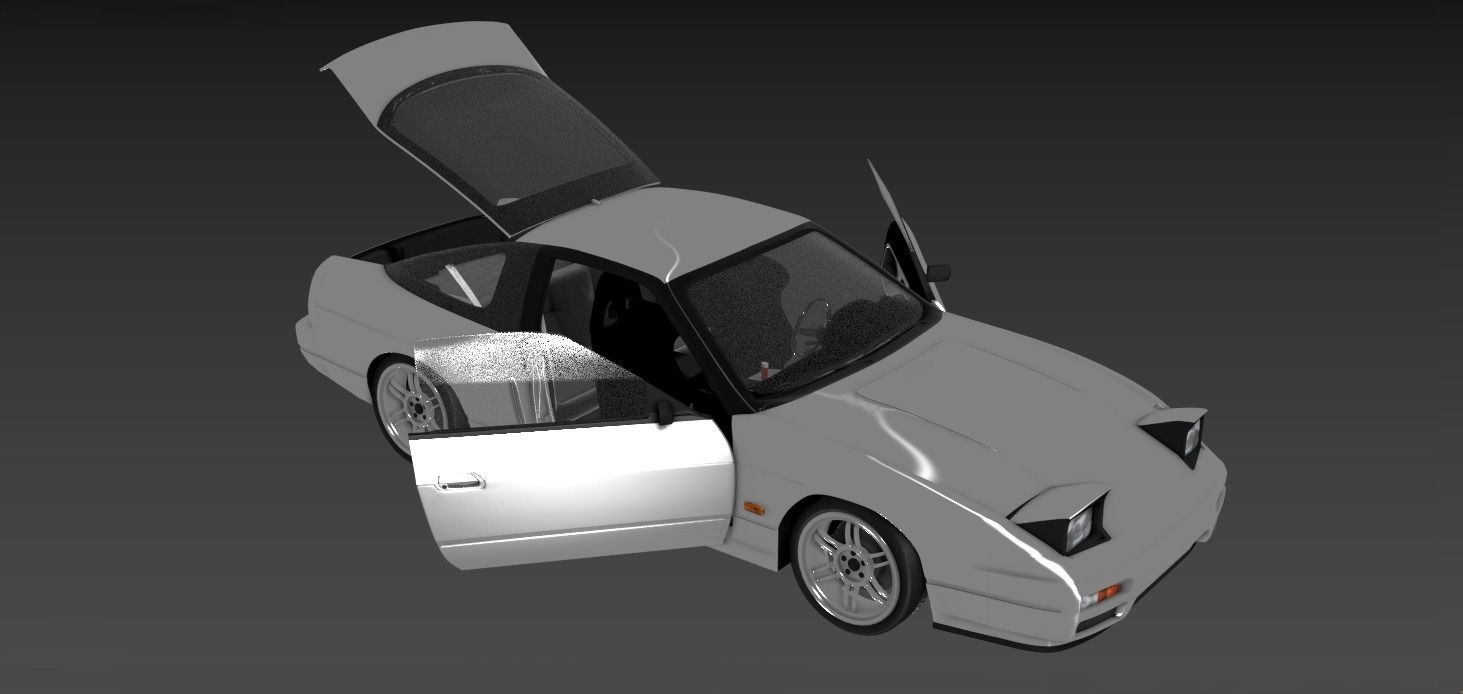 Nissan S13 200SX 1990 High Poly model MTL MAX OBJ FBX 3D model | CGTrader