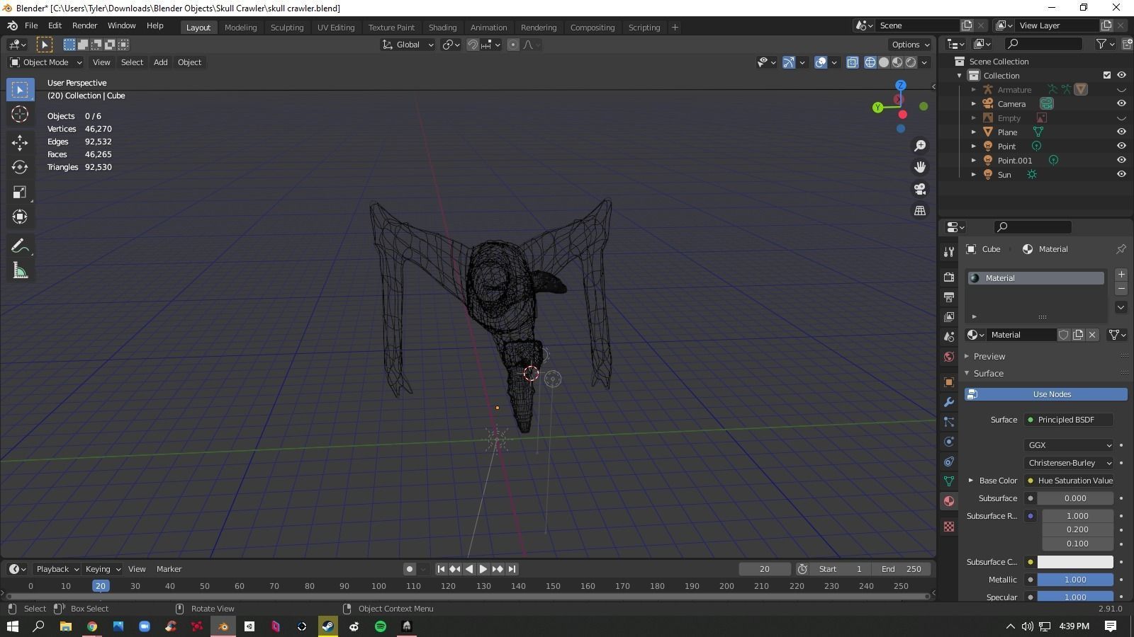 3D model Skull Crawler From King Kong VR / AR / low-poly | CGTrader