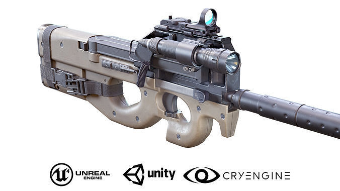 3D model Tactical P90 VR / AR / low-poly | CGTrader