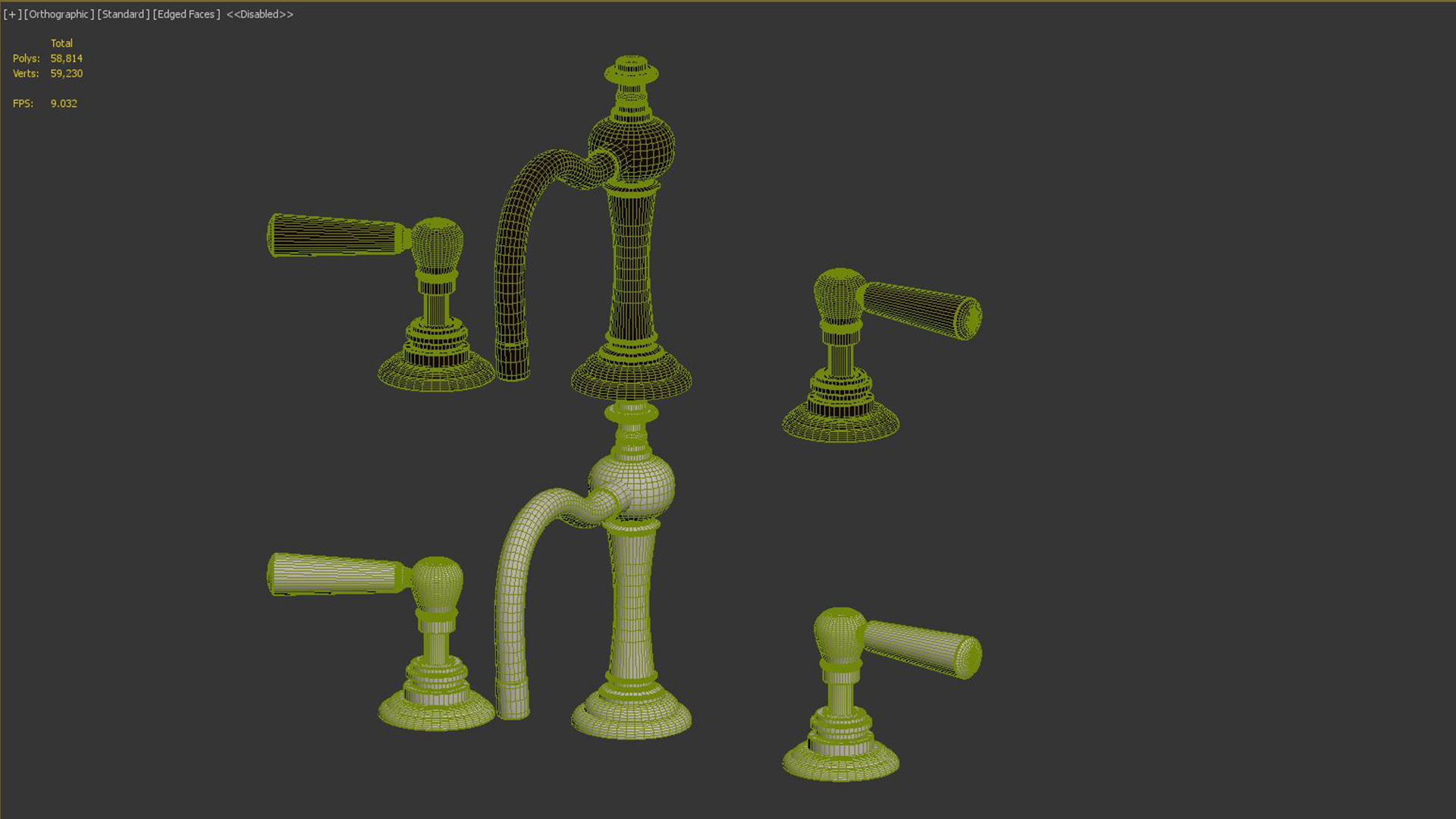 CONNOR LEVER HANDLE WIDESPREAD BATHROOM FAUCET 3D model | CGTrader