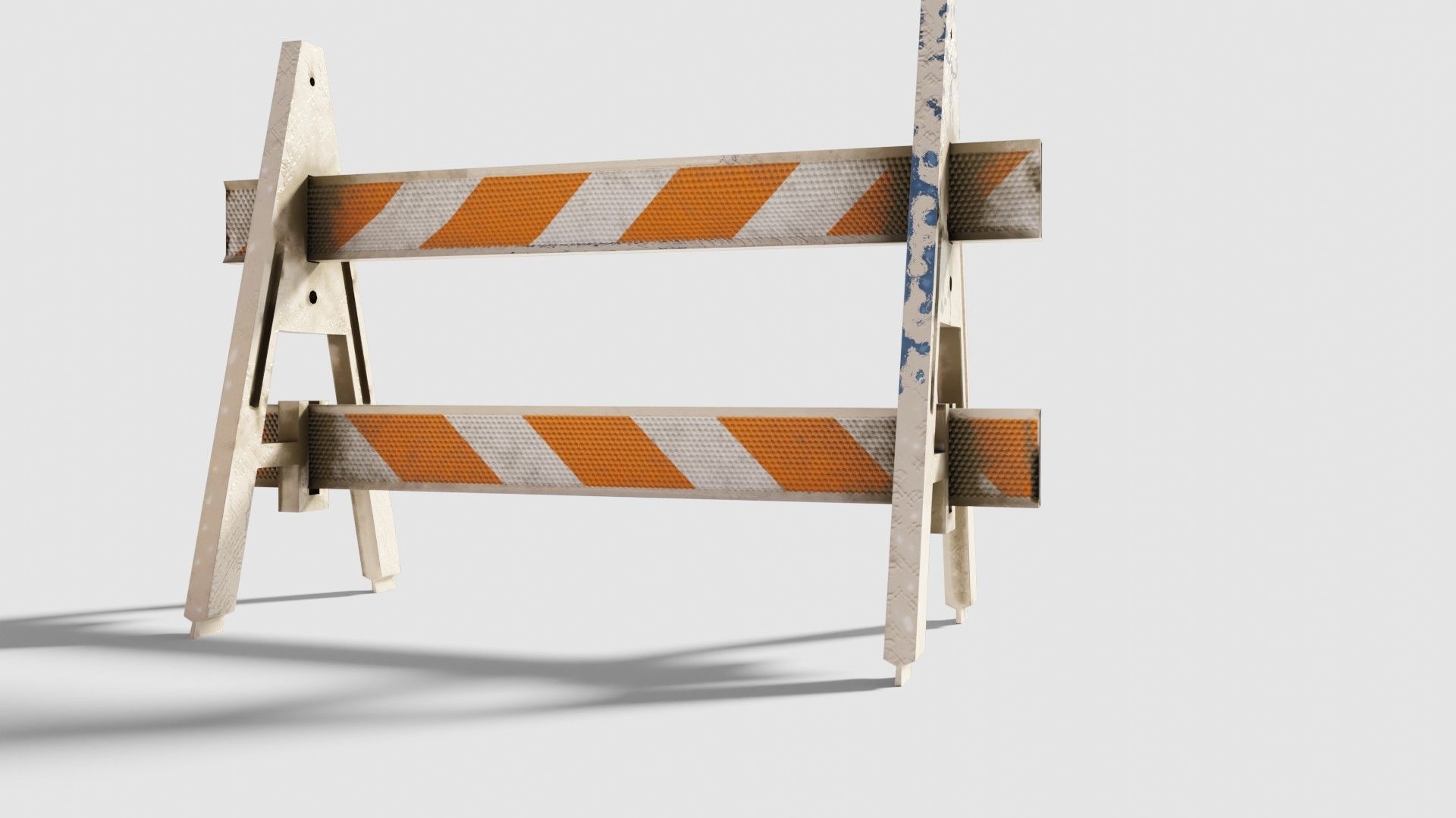 3D model realistic traffic barriers with 8k pbr textures VR / AR / low ...