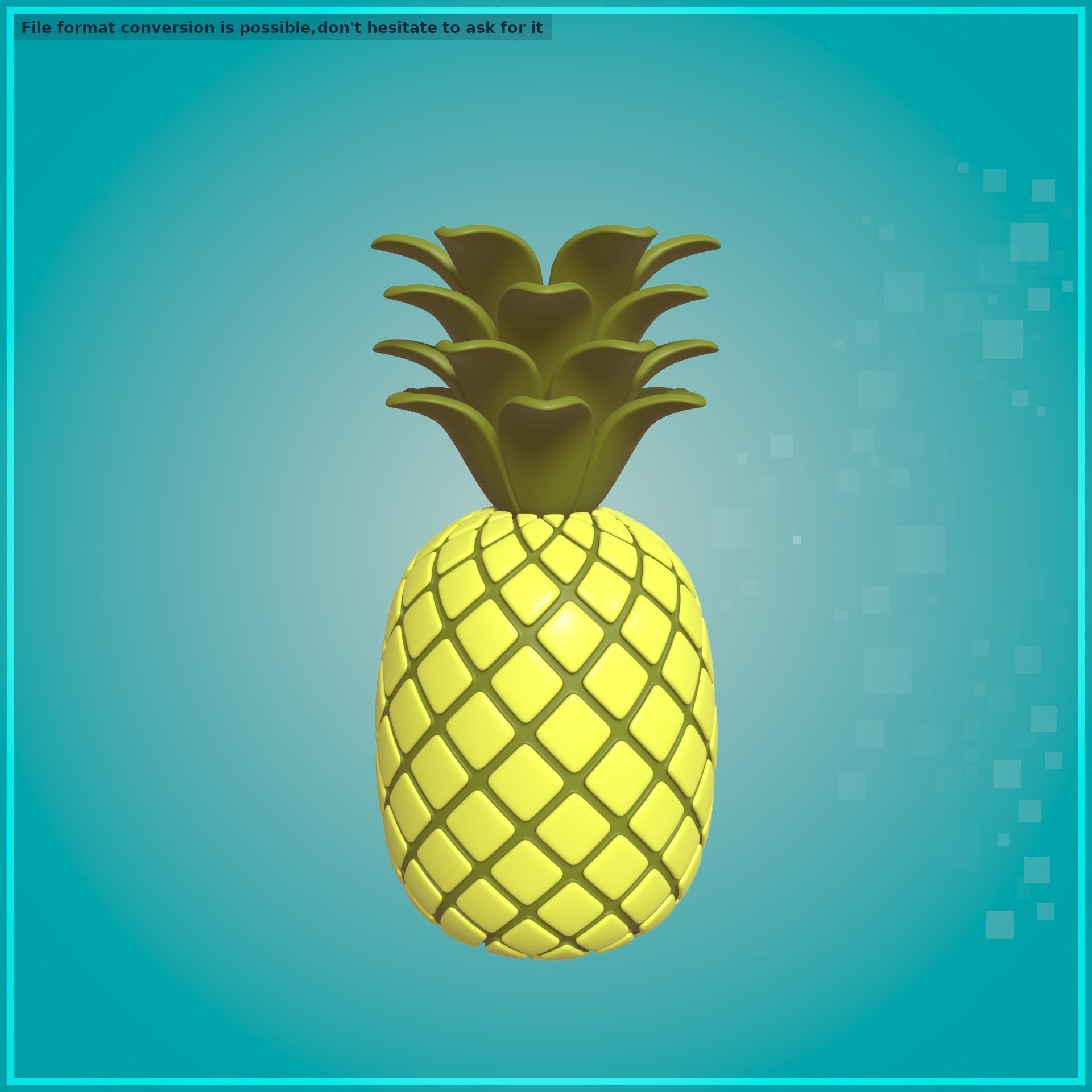 3D model Cartoon Ananas VR / AR / low-poly | CGTrader