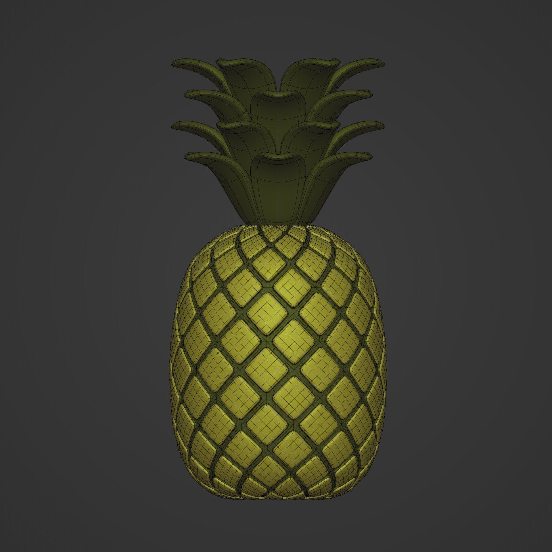 3D model Cartoon Ananas VR / AR / low-poly | CGTrader