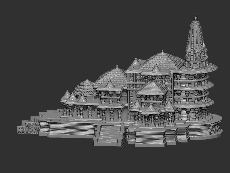 Shri Ram mandir 3D model 3D printable | CGTrader