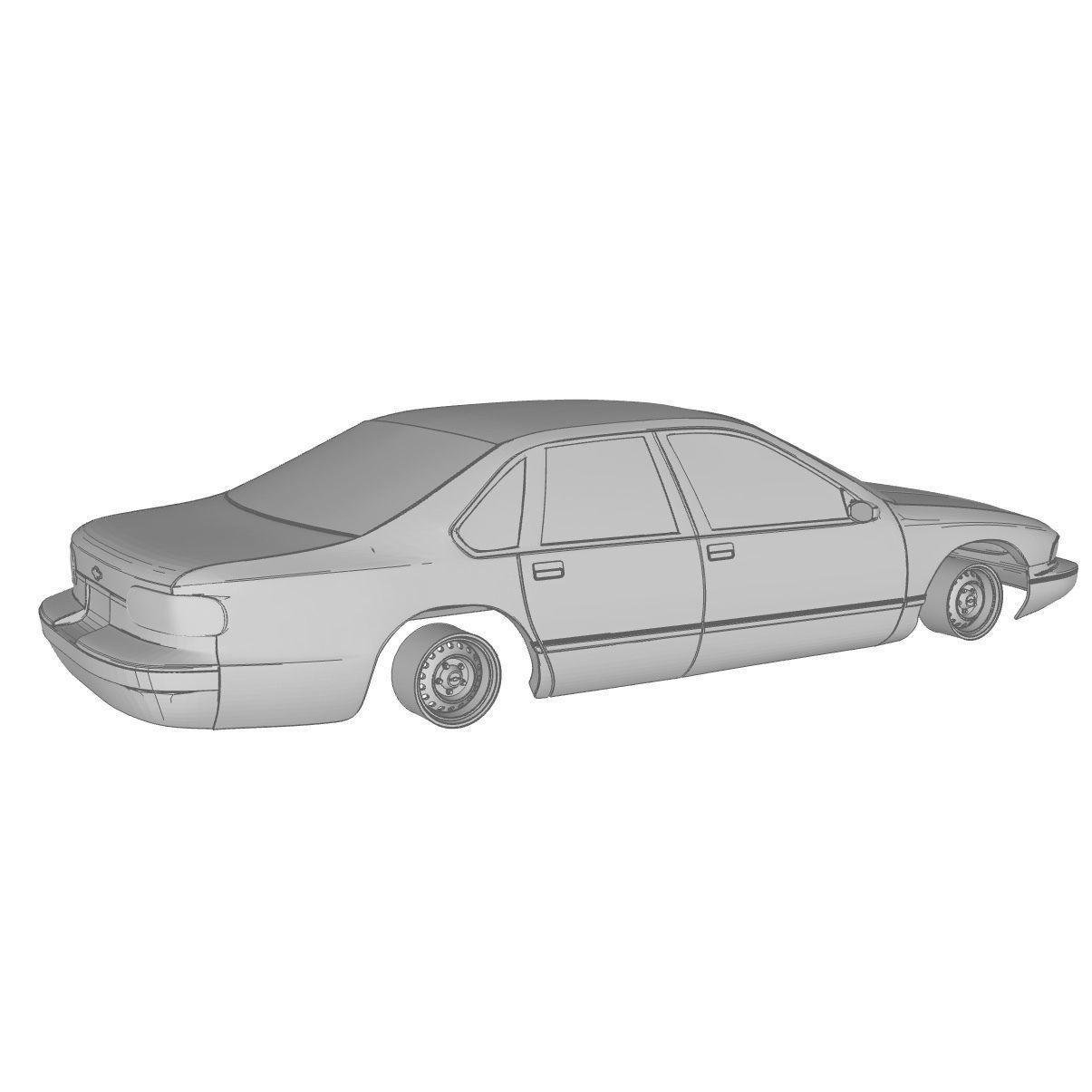 95 Chevrolet Caprice 3D model 3D printable | CGTrader