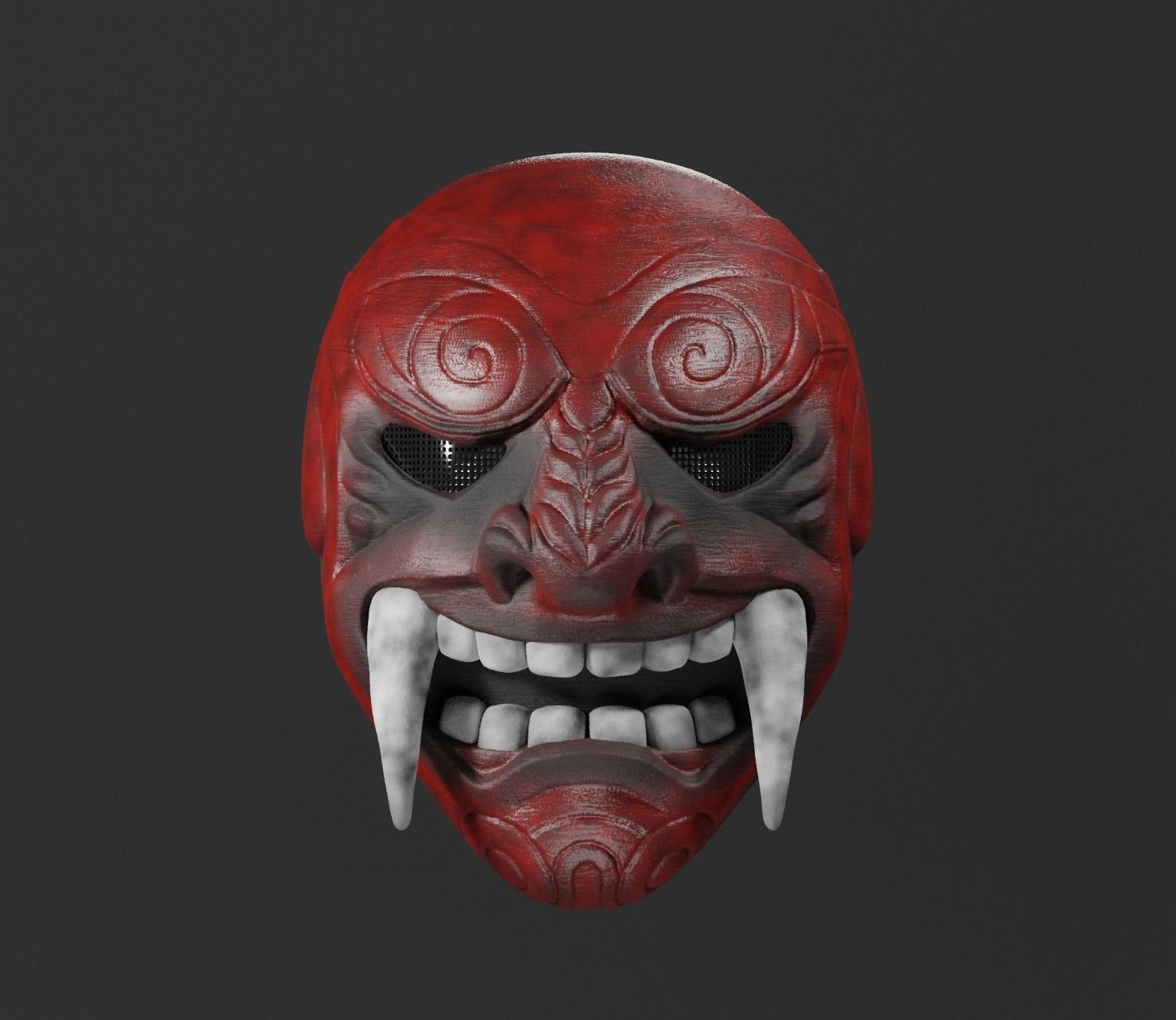 Samurai mask 3D model | CGTrader