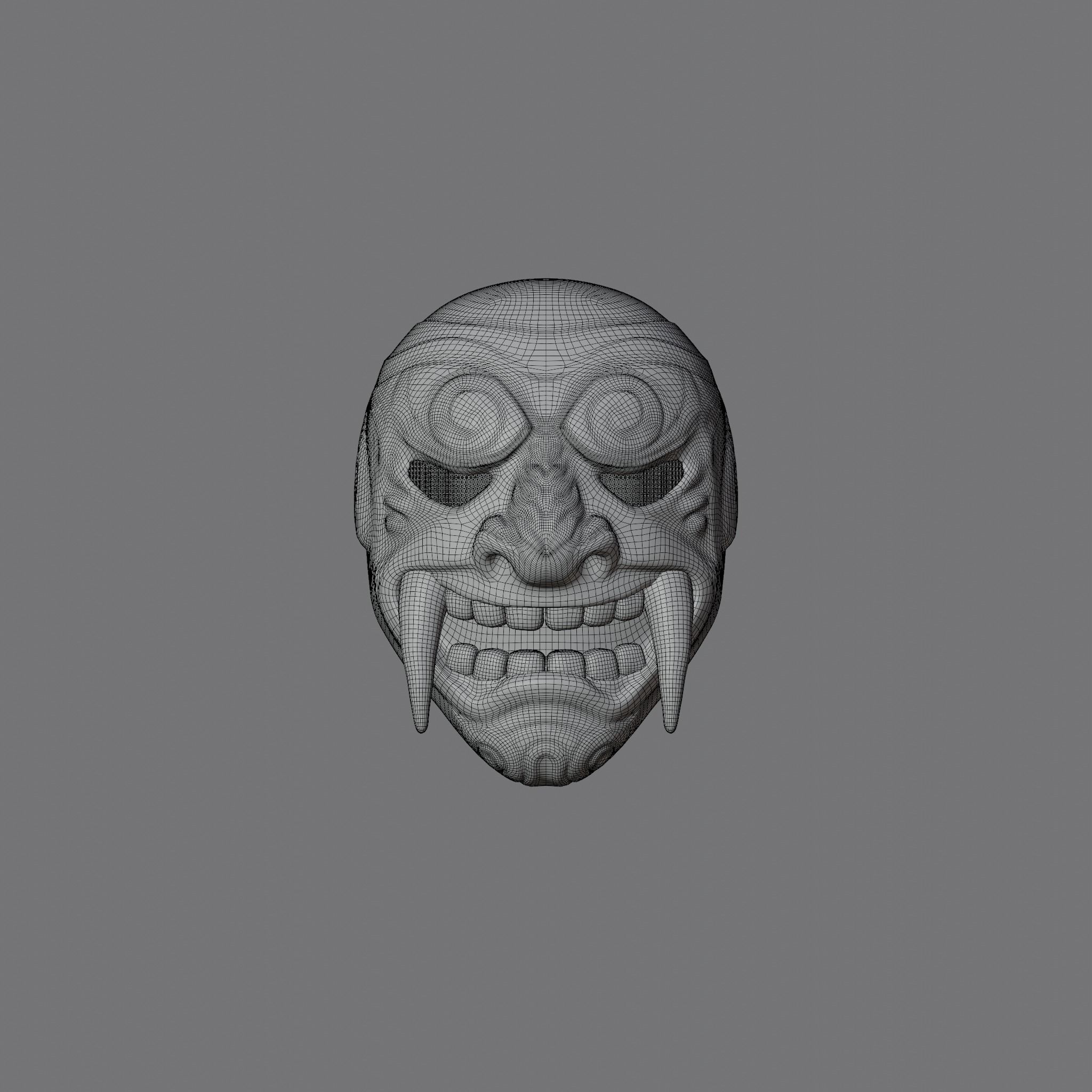 Samurai mask 3D model | CGTrader