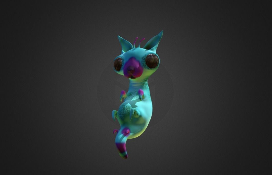 3D model Aliencat Pet VR / AR / low-poly | CGTrader