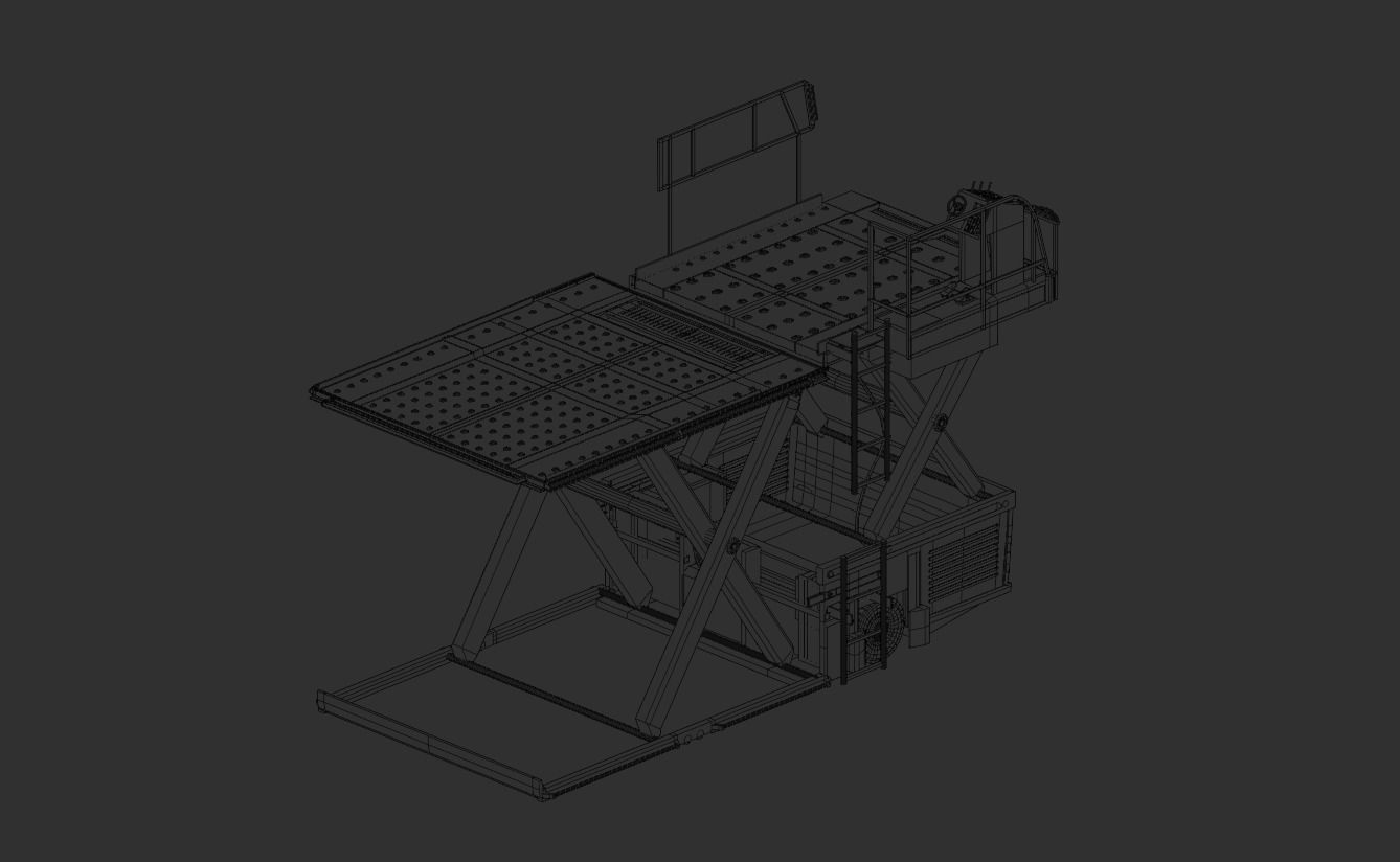 3D model Aircraft Cargo Loader VR / AR / low-poly | CGTrader