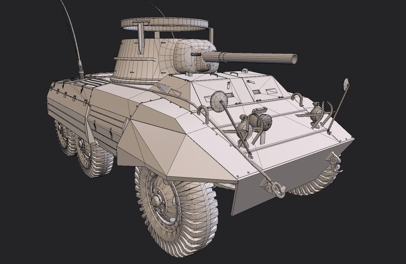 3D model M8 Greyhound Game-Ready VR / AR / low-poly | CGTrader