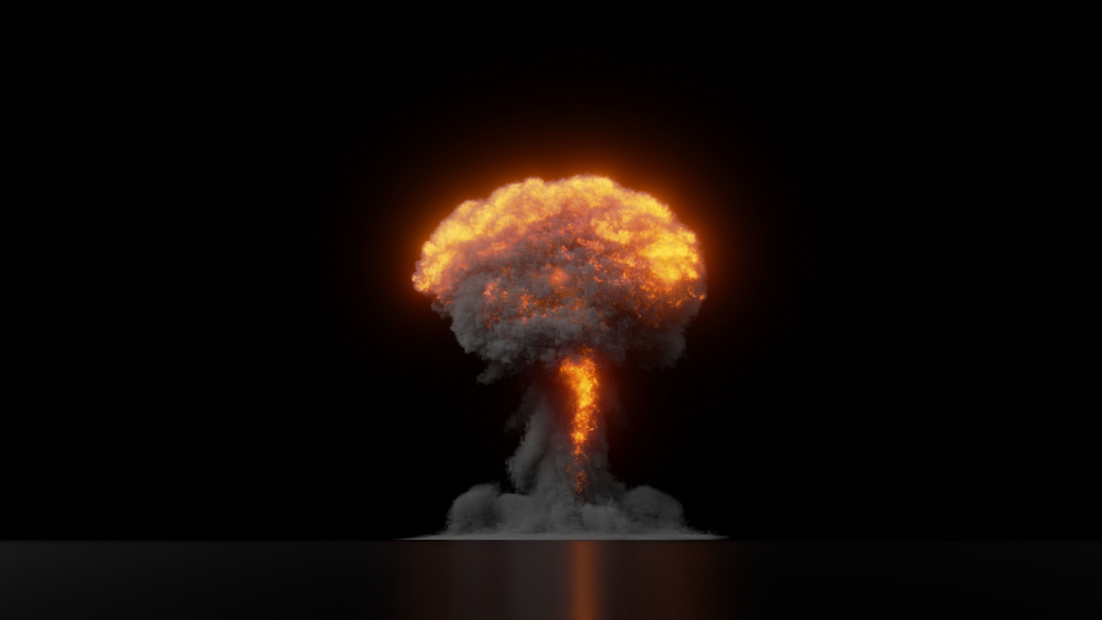 High Resolution Nuclear Explosion 3D model animated | CGTrader