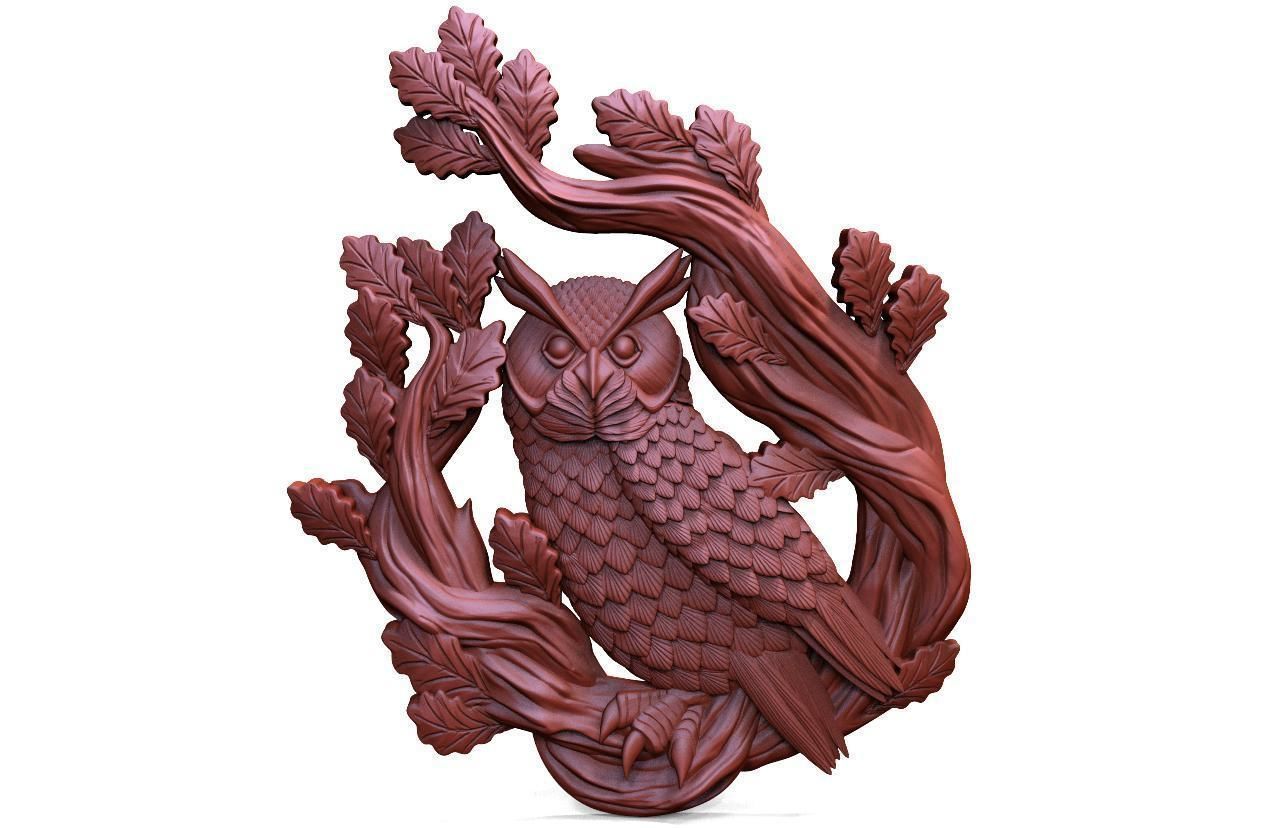 Owl CNC 3D model 3D printable | CGTrader
