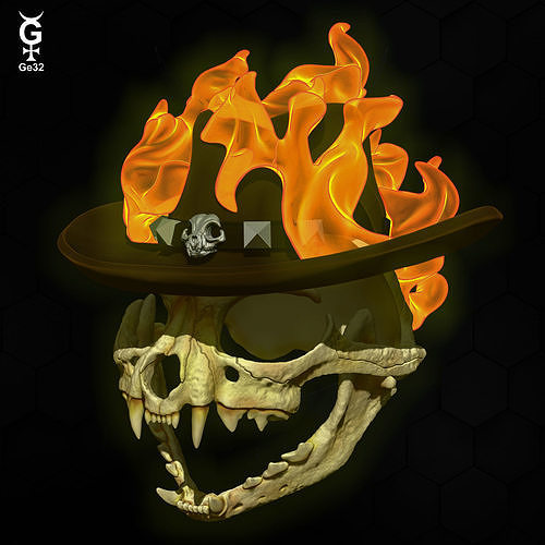WESTERN GHOST RIDER CAT - HELMET 3D model 3D printable | CGTrader