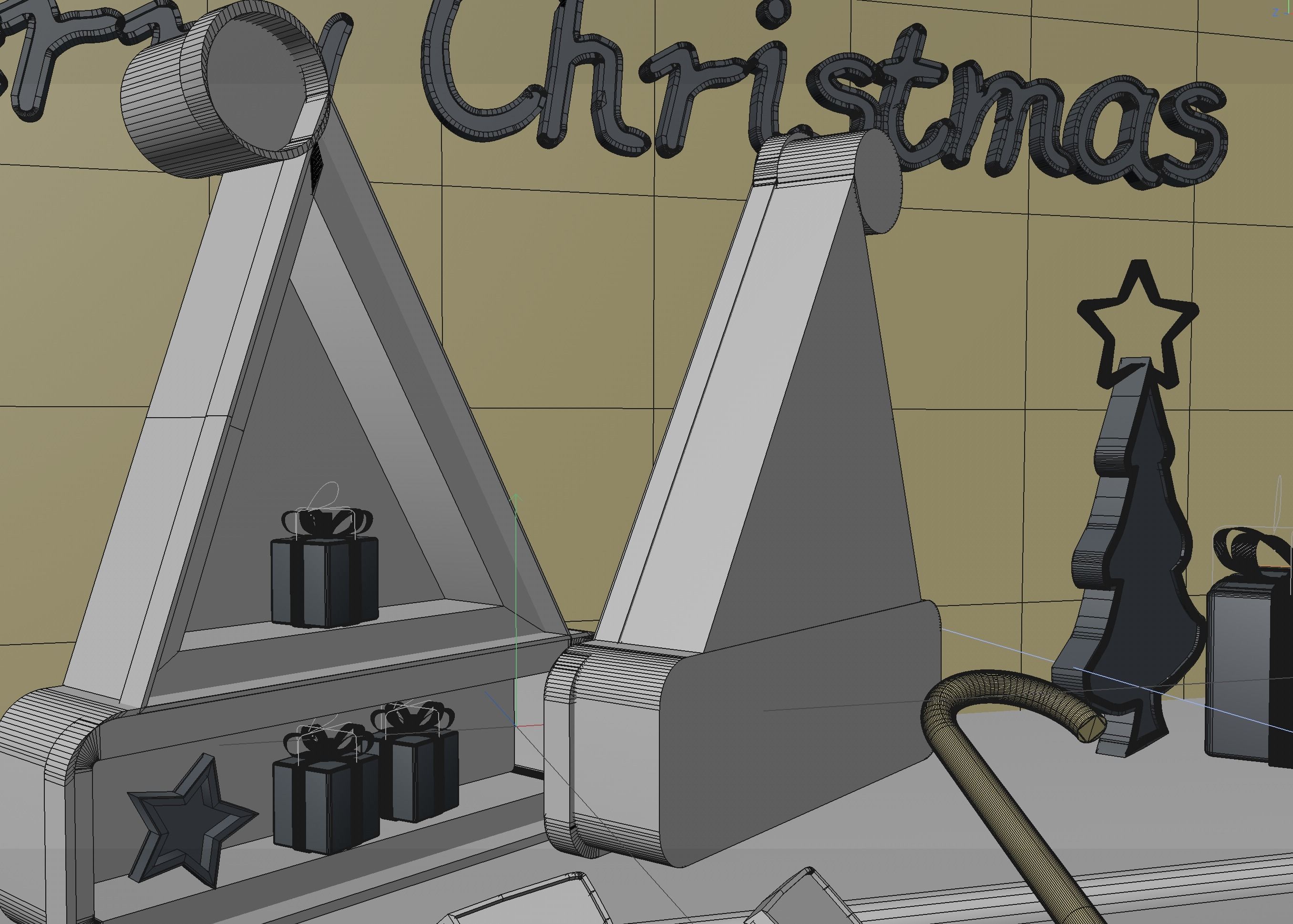 Christmas scene 3D model | CGTrader
